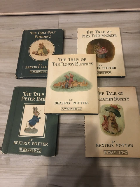 VINTAGE TALE OF Peter Rabbit Beatrix Potter Hardback F. Warne & Co. Lot ...