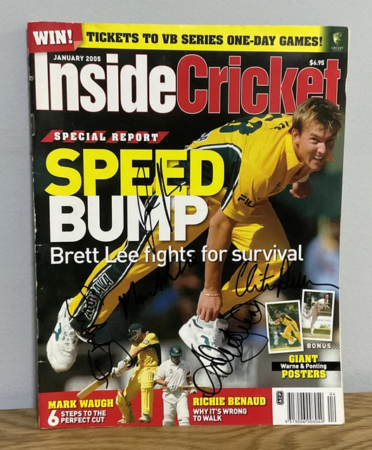 SIGNED (5 SIGNATURES in photos) Inside Cricket Magazine January 2005 ...