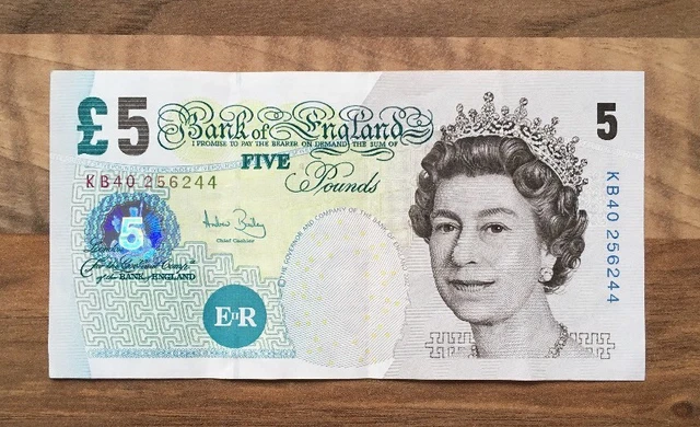 ELIZABETH FRY £5 Five Pound Banknote Withdrawn Deleted Old Note Bank Of ...