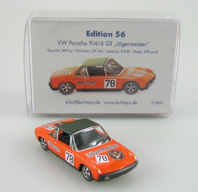 WIKING 1:87 H0, Porsche 914/6 GT Jägermeister, Lechtoys Sondermodell ...