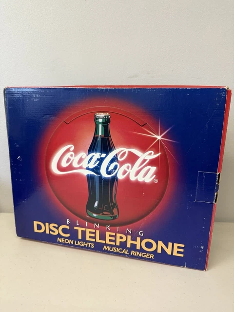 COCA COLA SODA Logo Red Blinking Disc Telephone, Neon Lights, Musical ...