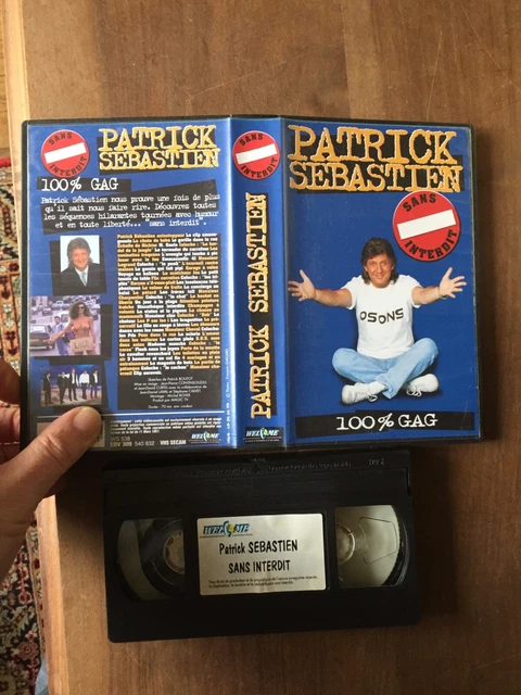 CASSETTE VIDEO VHS HUMOUR PATRICK SEBASTIEN sans interdit 100 % gag EUR ...
