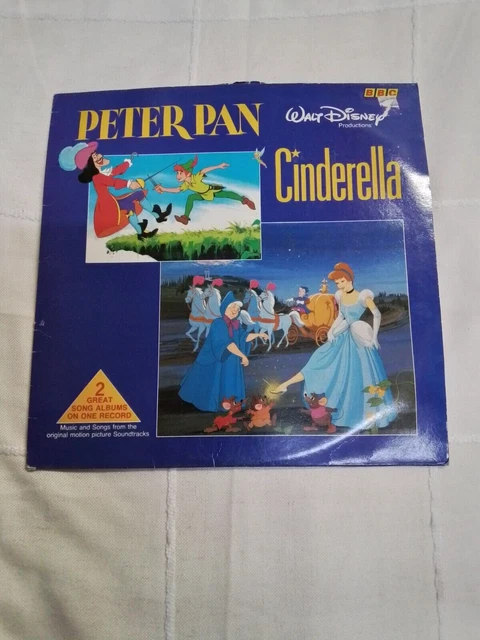 RARE WALT DISNEY double album vinyl Peter pan and Cinderella REC-577-A1 ...