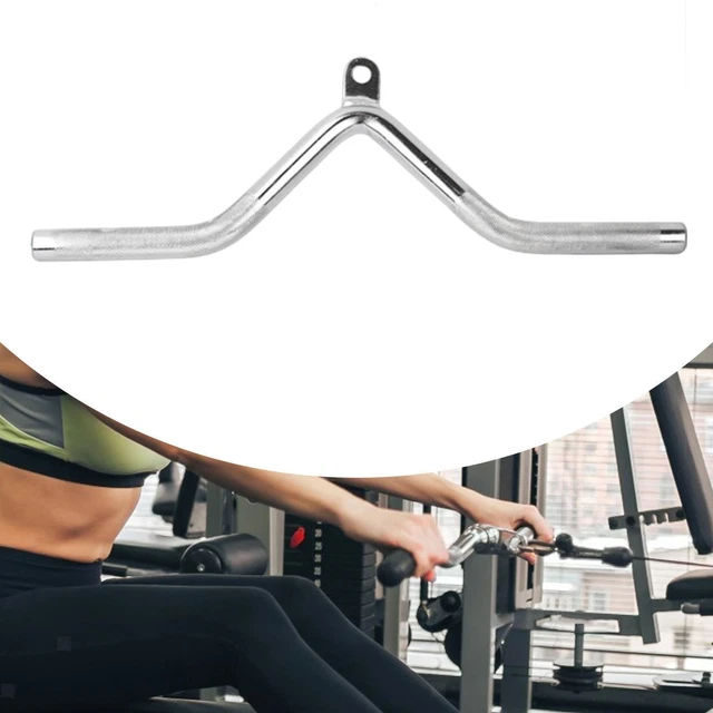 TRICEPS PUSHDOWN BAR LAT Pull Down Bar Cable Machine Attachment $75.66 ...