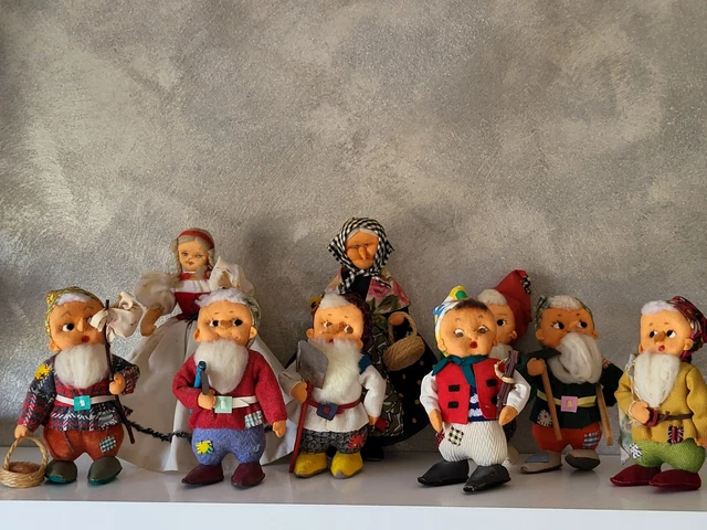 BLANCHE-NEIGE ET LES Sept Nains Poupées En Feutre EUR 141,09 - PicClick FR