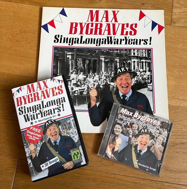 MAX BYGRAVES &SINGALONGAWARYEARS& bundle, Vinyl, CD and VHS tape £6.51 ...