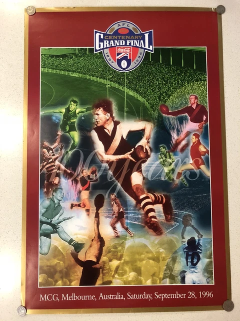 ORIGINAL 1996 AFL CENTENARY GRAND FINAL POSTER-100 YEARS Excellent ...