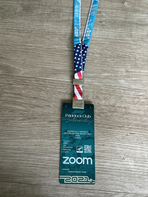 2021 USA F1 Austin Race - VIP Paddock Club Pass Max Verstappen Massive ...