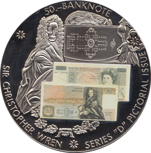 £10 BANKNOTE COIN Sir Christopher Wren Bank of England Series D ...