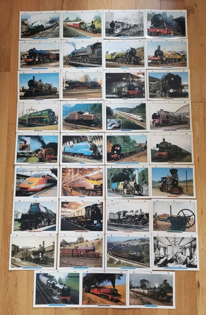 VINTAGE TRAIN ENCYCLOPEDIC Cards Orbis x35 British Railways Golden Age ...