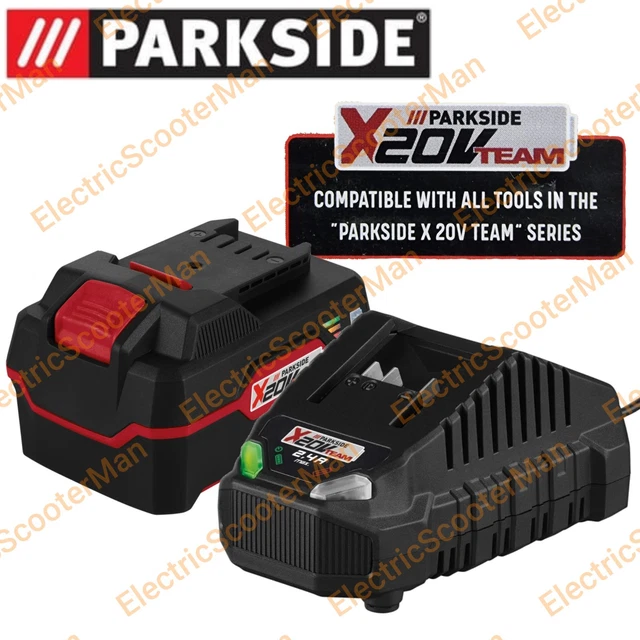PARKSIDE 20V 4AH Battery And Charger For X20V Team Series Cordless ...
