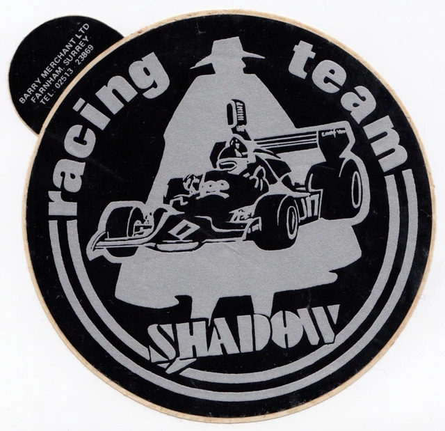 UOP SHADOW F1 Racing Team Dn5 1975 Originale Periodo Sticker Adesivo ...