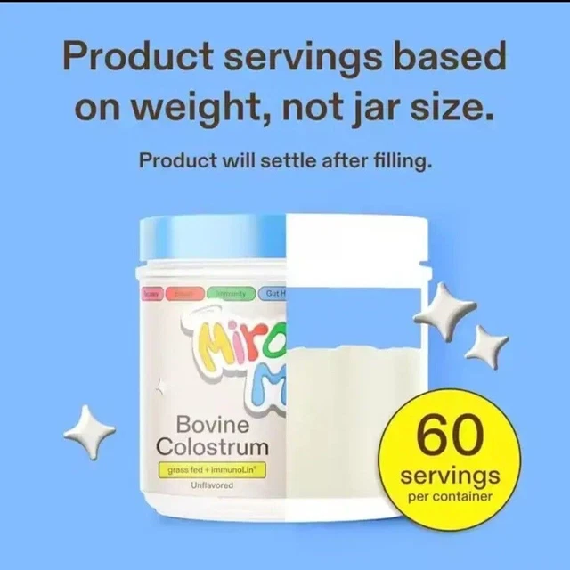 MIRACLE MOO BOVINE Colostrum Powder (60 Servings) UK Stock!! £12.86 ...
