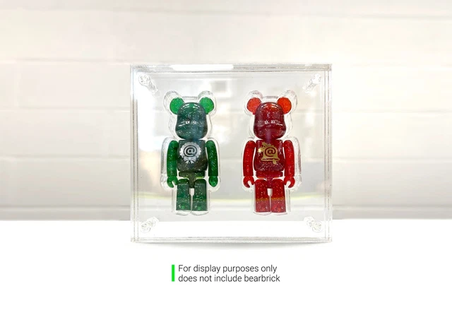 MEDICOM 100% DOUBLE bearbrick clear Acrylic display stand, item in UK £ ...