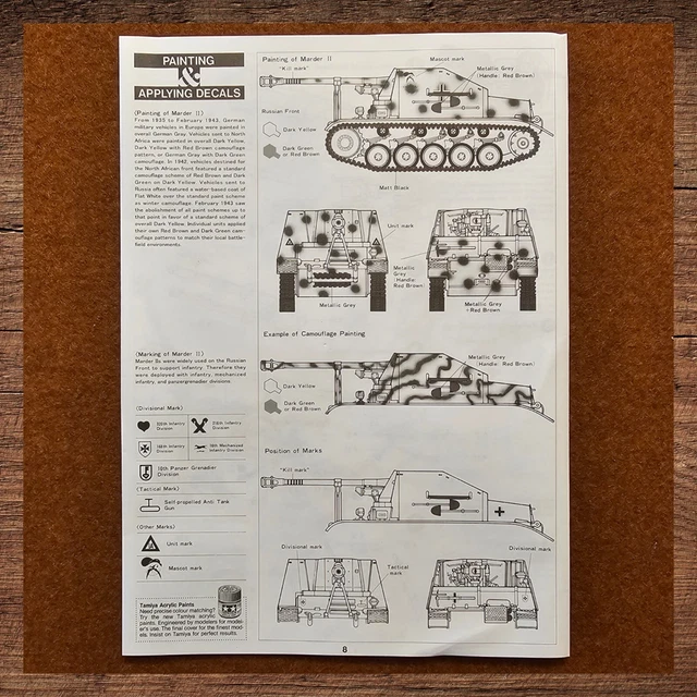 TAMIYA 35060 SD.KFZ. 131 Marder II 1/35 Modellbausatz Panzer ...