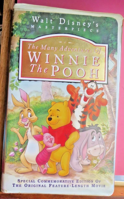 THE MANY ADVENTURES of Winnie the Pooh VHS 1996 Commemorative Disney ...