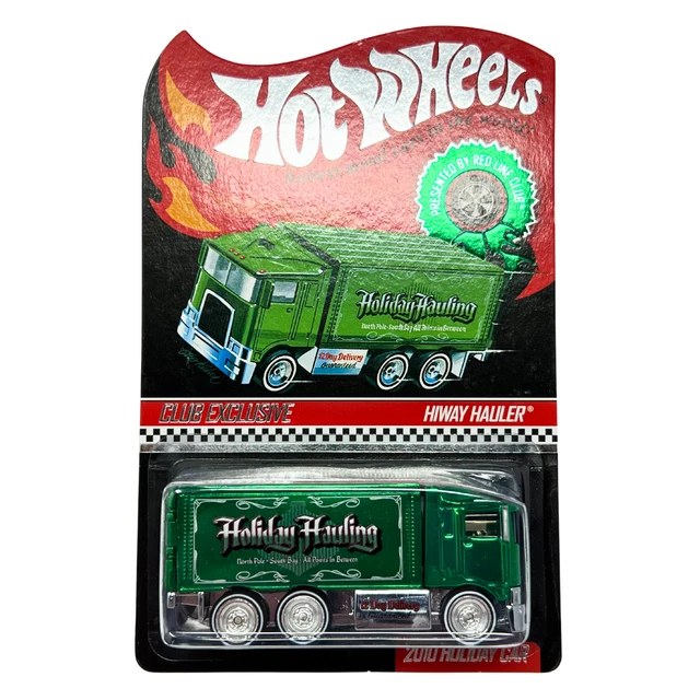 HOT WHEELS RLC Red Line Club Hiway Hauler Holiday Exclusive 1:64 ...