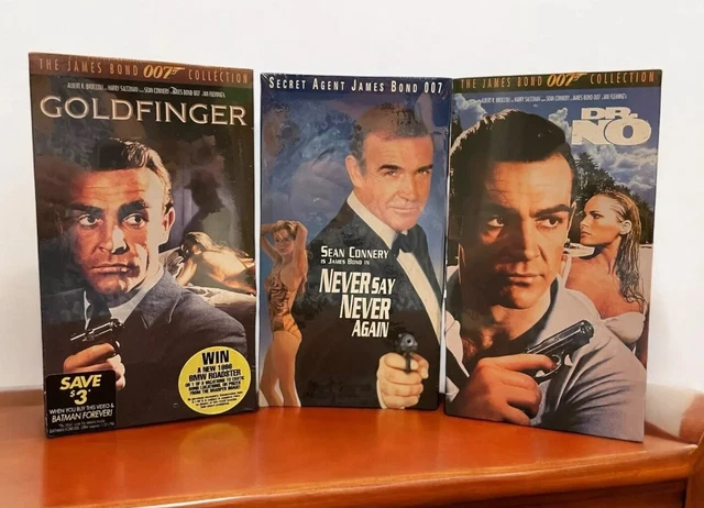 JAMES BOND 007 Sean Connery Lot 3 VHS Goldfinger Dr No Never Say Never Again New £18.62 ...