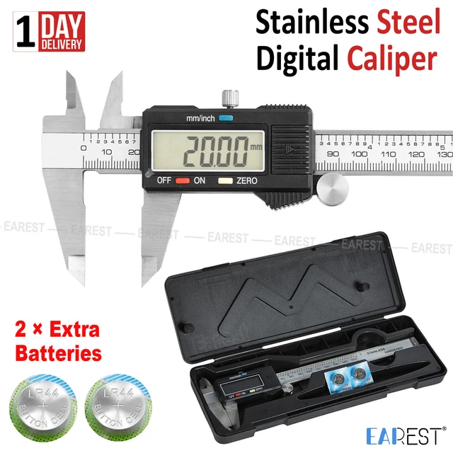 EAREST 6'' LCD Digital Vernier Caliper Micrometer Measure Tool Gauge ...