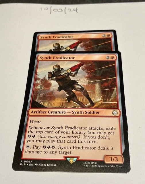 MAGIC THE GATHERING MTG Synth Eradicator x2 Rare Cards NM/M Fallout $0. ...