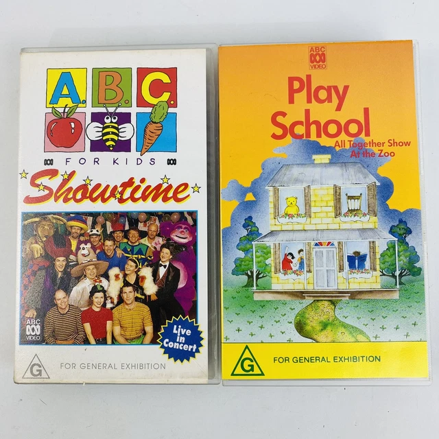 ABC FOR KIDS Play School 2 x RARE OOP VHS Video Bundle: Showtime & At ...