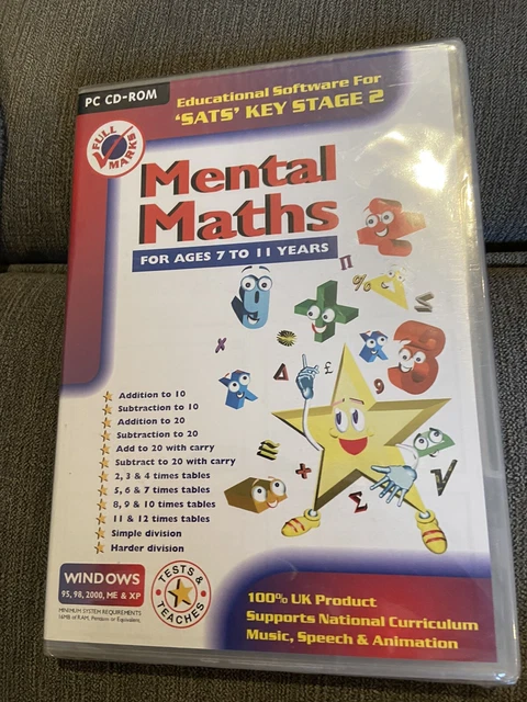 MENTAL MATHS PC CD-Rom Educational Software For SATS Key Stage 2 - Age ...
