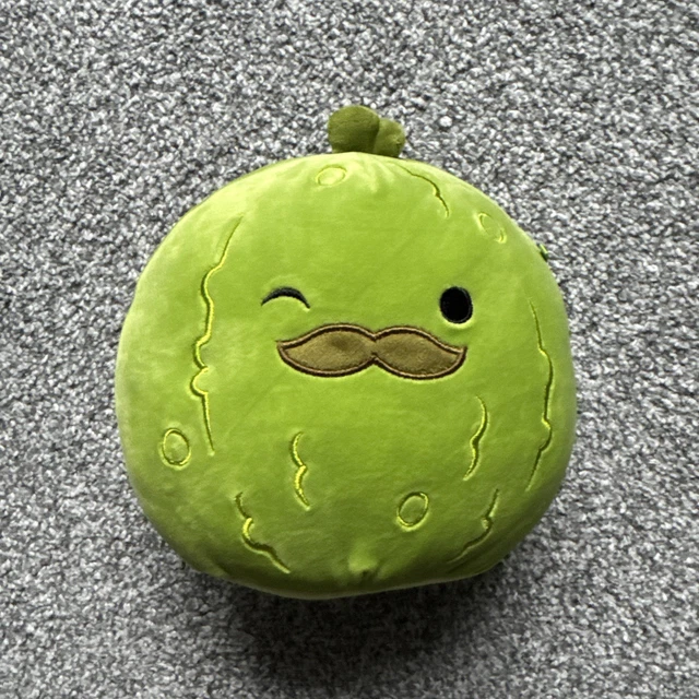 SQUISHMALLOWS CHARLES THE Pickle Green Plush Soft Toy 7.5" Moustache £ ...