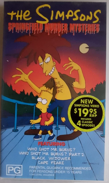 THE SIMPSONS VHS Springfield Murder Mysteries video Who Shot Mr Burns ...