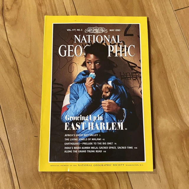 NATIONAL GEOGRAPHIC MAGAZINE East Harlem April 1990 Vol 177 #5 $20.00 ...