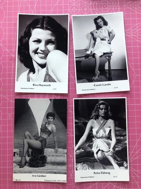 FILM STAR POSTCARDS Repro 1940s actress pin ups Swiftsure LOT x4/824 £4.99 - PicClick UK