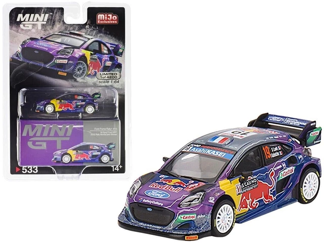 MINI GT FORD Puma Rally1 #19 M-Sport Ford WRT Red Bull Metallo 1/64 ...