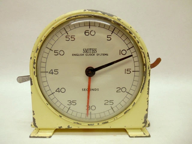 VINTAGE STOPCLOCK TIMER Smiths English Clock Systems Seconds Counter (C ...