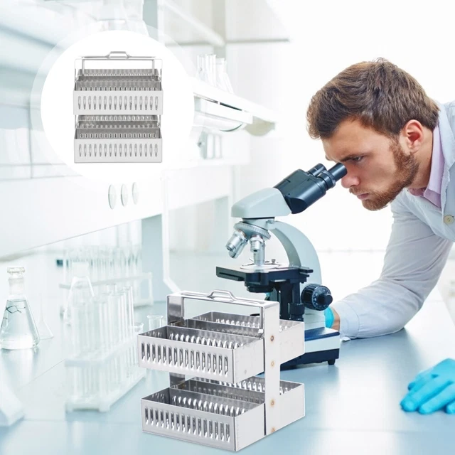 STAINING RACK MICROSCOPE Slides Staining Rack Slides Staining Holder ...