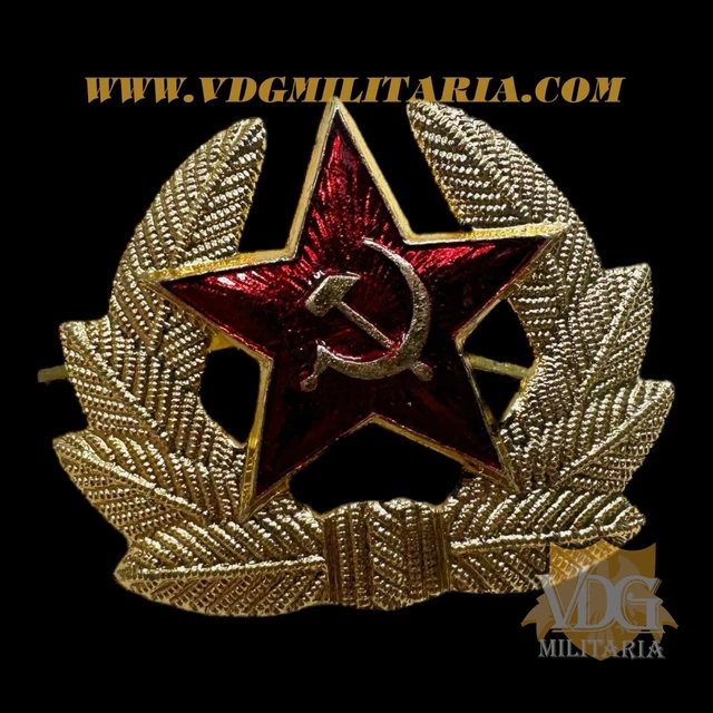 USSR POST WW2 Cold War Era Soviet Red Army Metal Cap Insignia Badge Pin ...