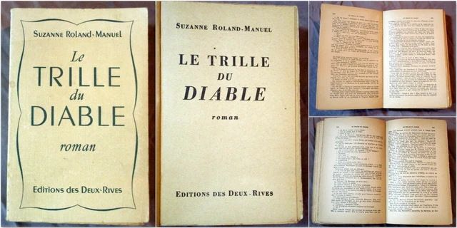 SUZANNE ROLAND-MANUEL. &LE Trille du Diable". 1946. Editions des Deux ...