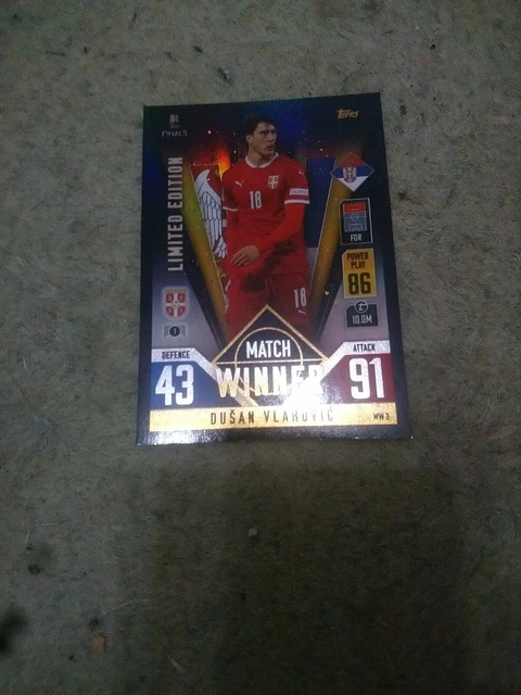 MATCH ATTAX 101 Nations League 2022 Dusan Vlahovic Match Winner Card LE ...