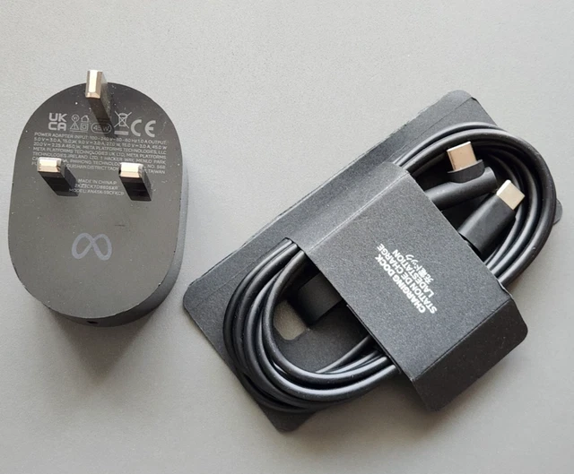 USED GENUINE ORIGINAL Meta Quest Pro replacement Charger Power Supply £ ...