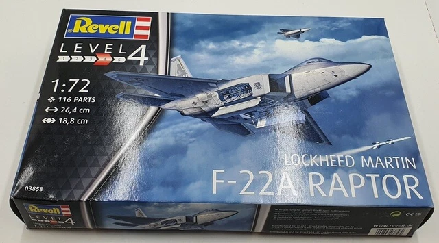 REVELL 1/72 SCALE Aircraft Kit 03858 - Lockheed Martin F-22A Raptor EUR ...