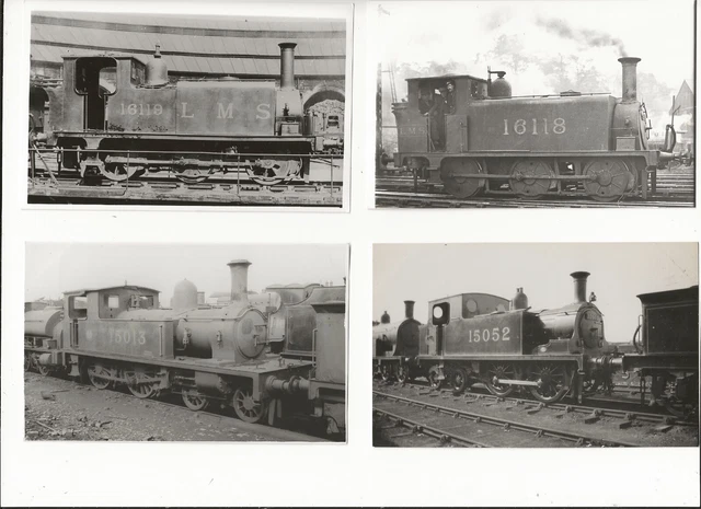 12 PHOTOGRAPHS OF different Highland Railway Tank Engines with LMSR ...