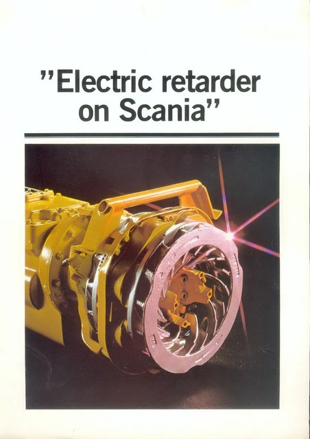 BROCHURE SCANIA ELECTRIC Retarder 1984 GB brochure brochure broschyr ...