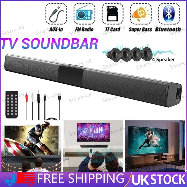 BLUETOOTH 5.0 3D Surround Sound Bar Wireless TV Home Theater Soundbar ...