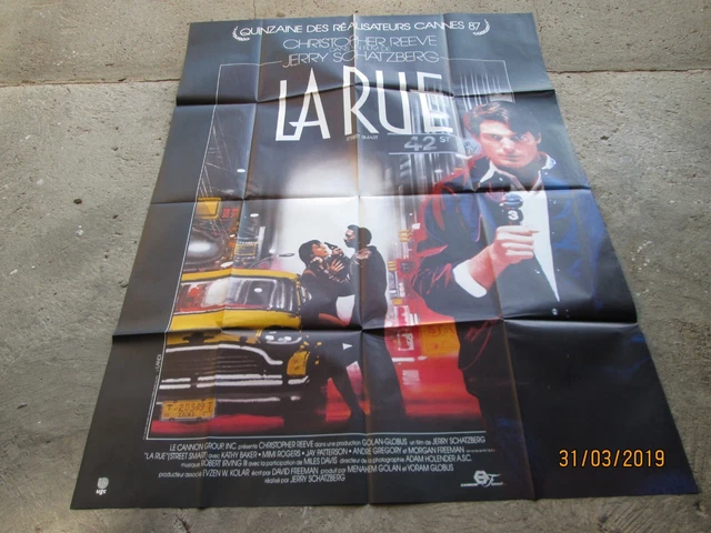LA RUE CHRISTOPHER REEVE Affiche cinéma originale f: 120/160 pliée ...