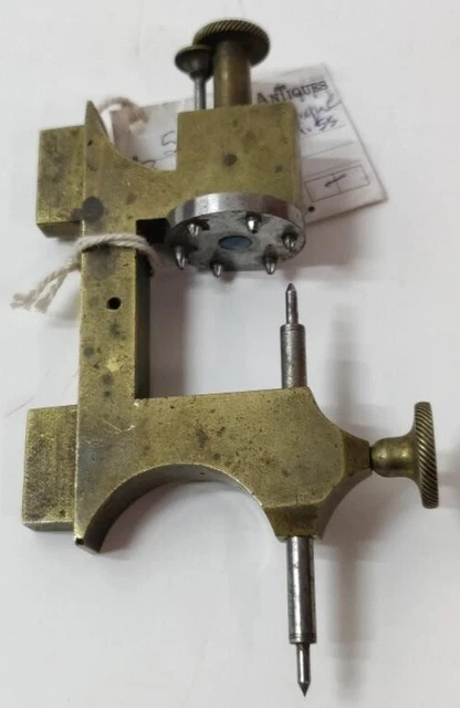 ANTIQUE BRASS WATCHMAKERS Jacot Pivot Miniature Lathe Tool Pivoter ...