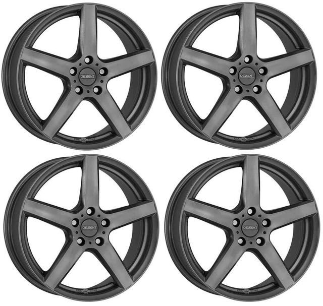 4 DEZENT TY graphite wheels 5.5Jx15 4x100 for Volkswagen Golf Vento 15 ...