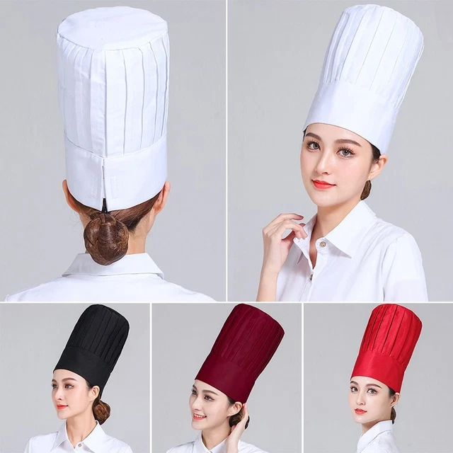 COTTON CHEF CAP Adjustable Cook Hat Classic Chef Hat Kitchen $19.02 ...