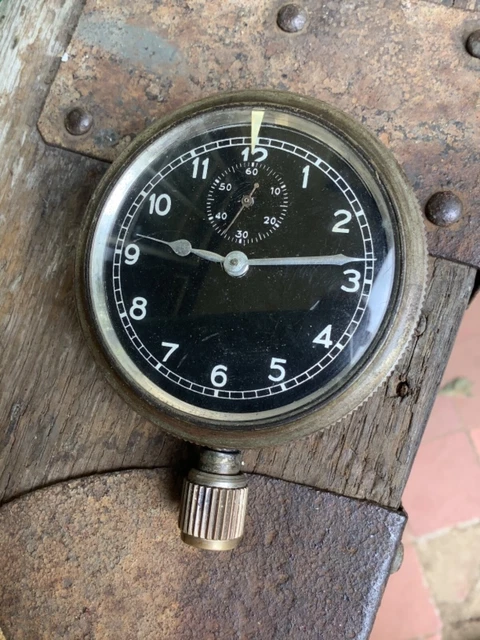RARE ORIGINAL WORKING WW2 Luftwaffe fighter aircraft Cockpit clock ...