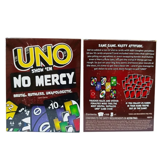 MATTEL GAMES UNO Show ? No Mercy Card Game for Kids Adults & Family ...