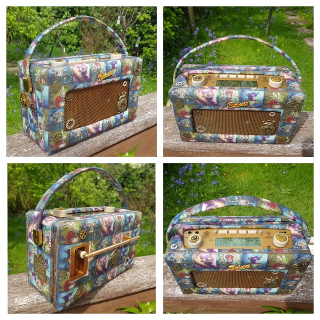 VINTAGE ROBERTS RADIO RD-60 Dab/FM Alice - Mad Hatter Steampunk Custom ...