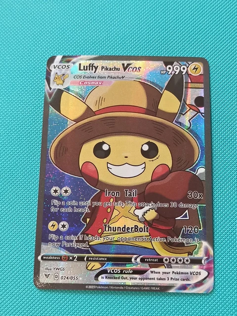 PIKACHU POKEMON LUFFY One Piece Op Pika Cards Card Holo Prism Manga ...