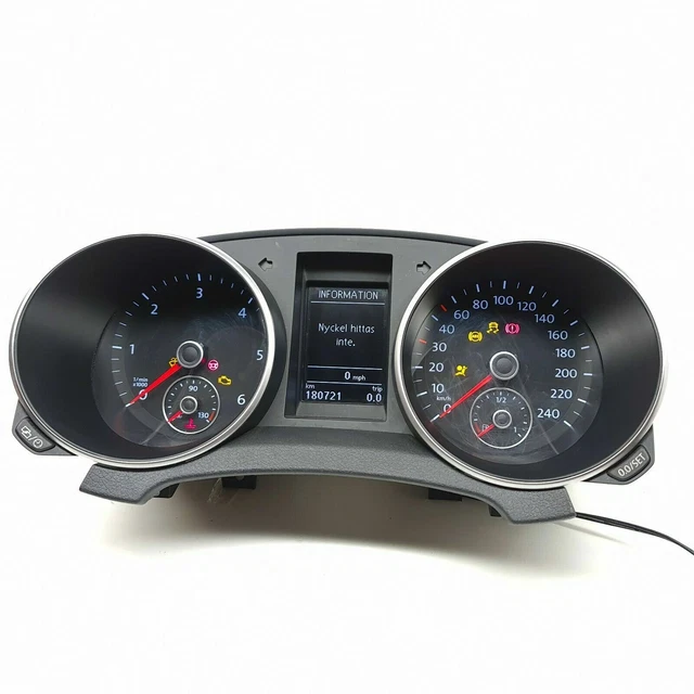 VW GOLF 6 5K 1.6 2.0 Tdi KM/H Tacho Instrument Cluster Speedometer ...